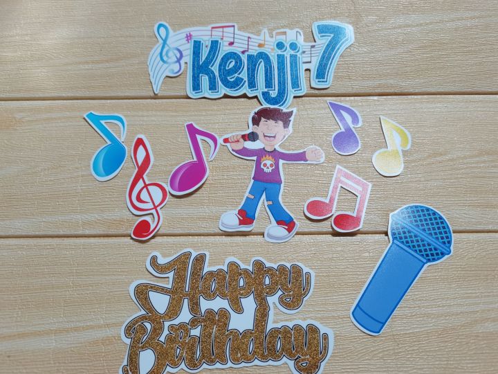 Singer boy themed cake topper (personalized) | Lazada PH