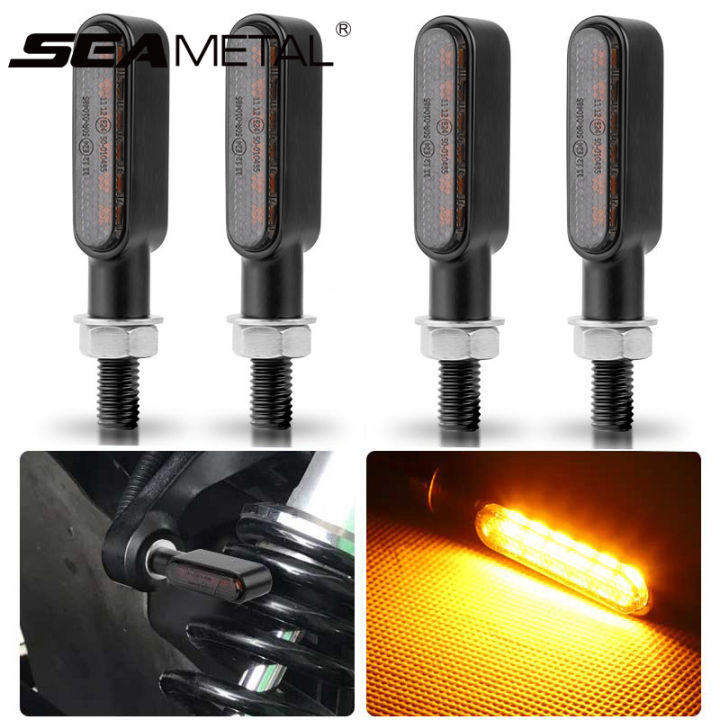 SEAMETAL Motorcycle Turn Signal Light 12V Led Sequential Indicators ...