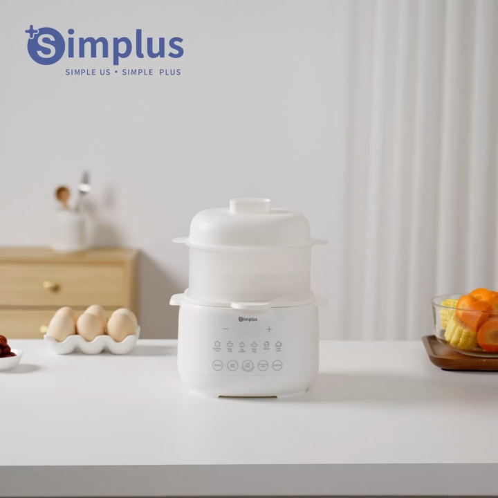 Simplus Electric Slow Cooker, 1L Stew Pot, For Baby Food, 8H Auto Keep ...