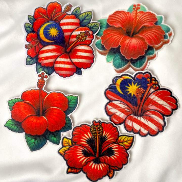 PIN BUNGA RAYA MERDEKA FELT KERONGSANG BUNGA RAYA | Lazada