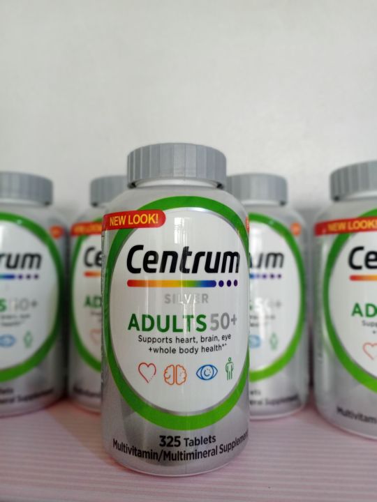 (NEW LOOK!)CENTRUM Silver Adults 50+ 325 Tablets (Original Centrum ...