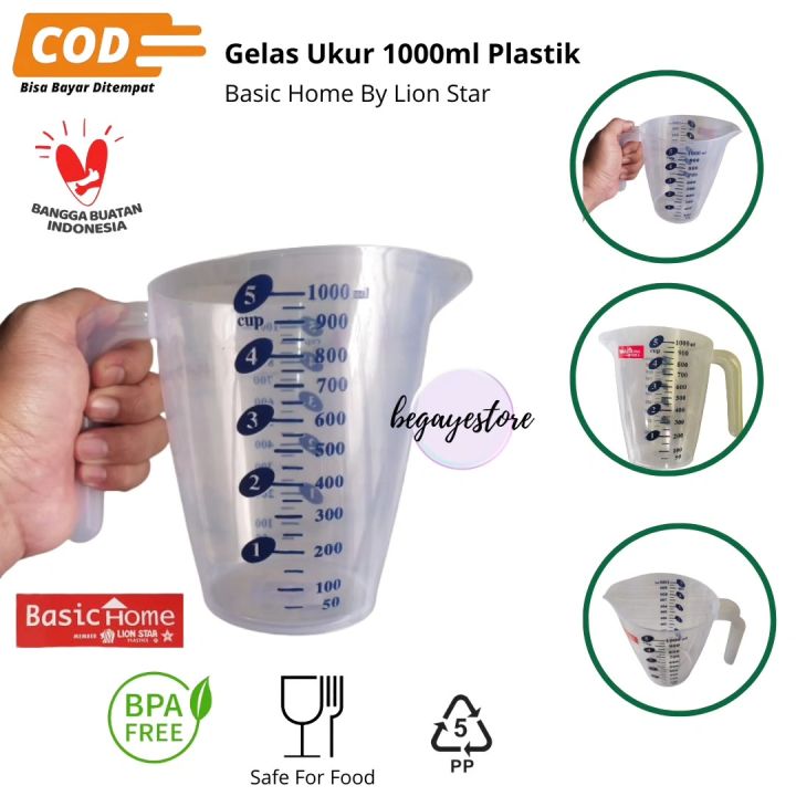 Gelas Pengukuran Air Lion Star 1000ml | Gelas Takar 1 Liter | Gelas ...