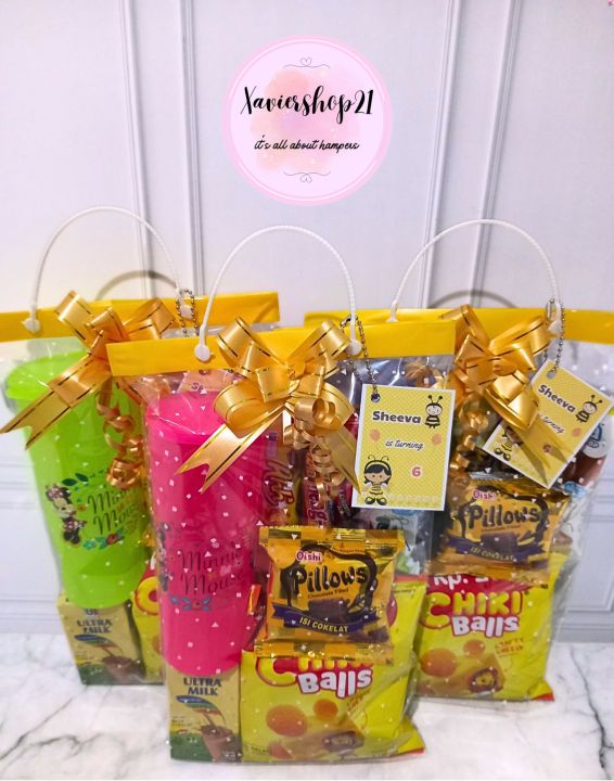 Paket Snack Ulang Tahun Komplit / Botol Minum / PAKET A / FREE CARD/ Godie Bag Ulang Tahun ...