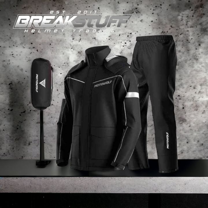 Motowolf Raincoat V3 Black | Lazada PH