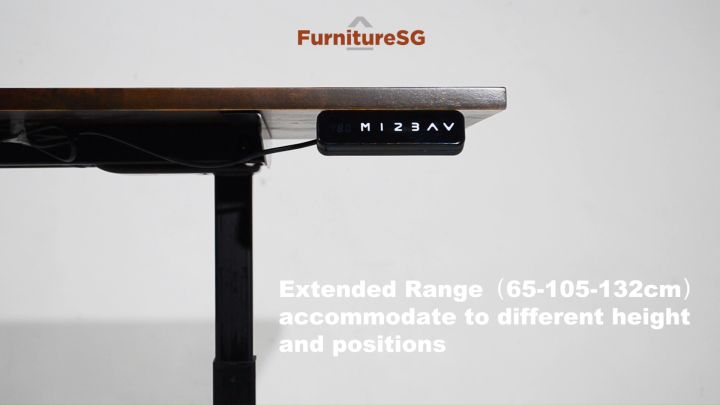 Electric Height Adjustable Study Table *Solid Wood Top/Sintered Stone ...