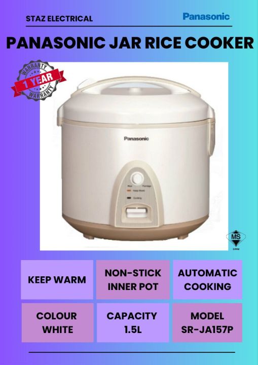 Panasonic Jar Rice Cooker 1.5L (SR-JA157P) | Lazada