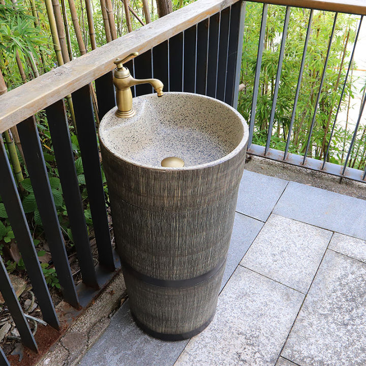 Stand Column Type Washbasin Outdoor Wash Basin House Courtyard Garden ...
