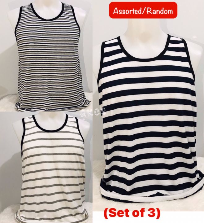 (3pcs) Assorted Summer Sando can fit upto Large size Men | Lazada PH