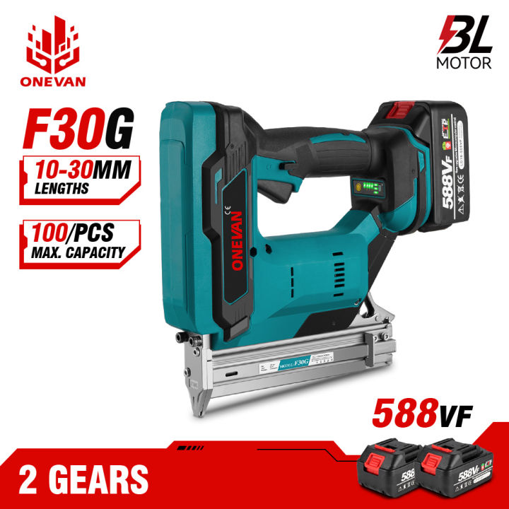 ONEVAN BL Electric Nail Machine F30G Nailer Stapler Framing Nailer ...