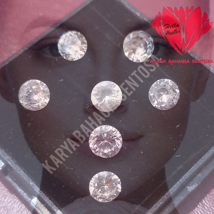 Set 7 Pcs Batu Permata Susup Diamond Tujuh Titik Muka Bahan American ...