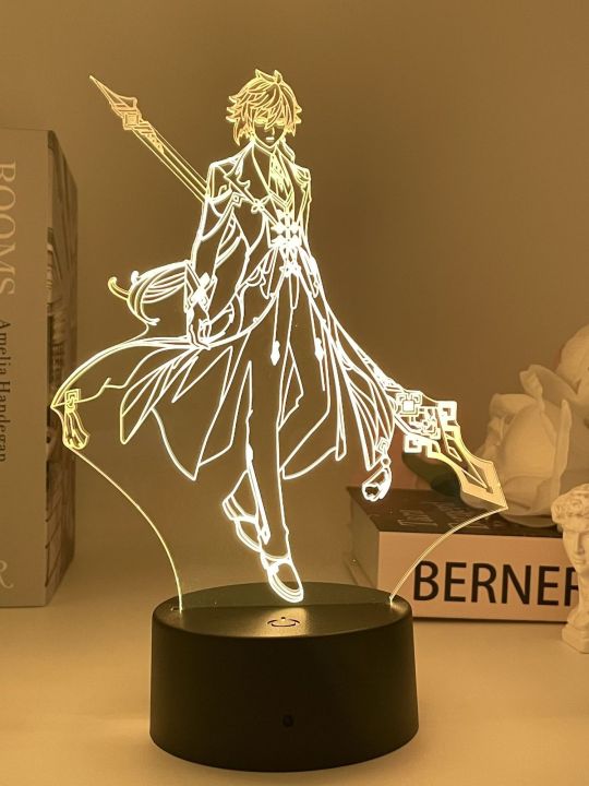 Desktop USB Night Light Original God Eater Zhongli Wind God Leosaria ...