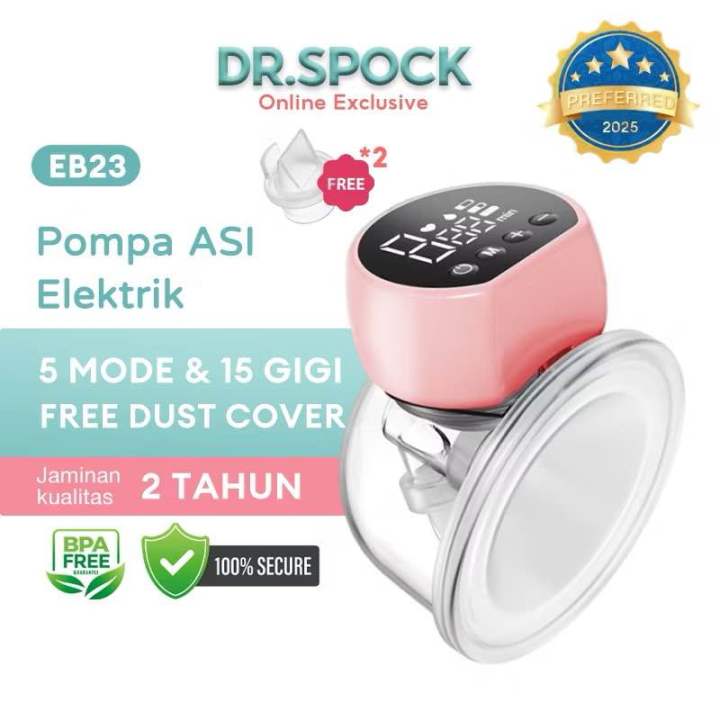 Dr.Spock Wearable Pompa Asi Electric Handsfree Hisap Kuat Breast ASI Bayi Baru Lahir Alat ...