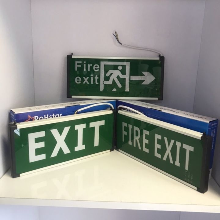 【COD & Ready】Rohstar Rechargeable Glass Exit Emergency light ...