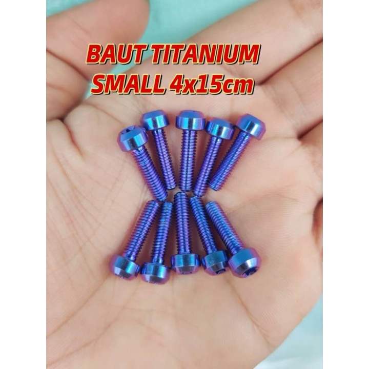 Baut Titanium GR5 M4 atau drat 6 model Small Head original Titanium Vietnam | Lazada Indonesia