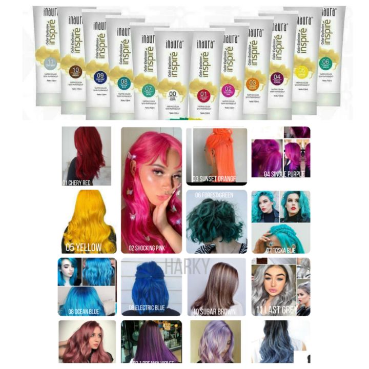 INAURA COLOR EXPLOSION INSPIRE 100ML HAIR COLOR CAT PEWARNA RAMBUT ...