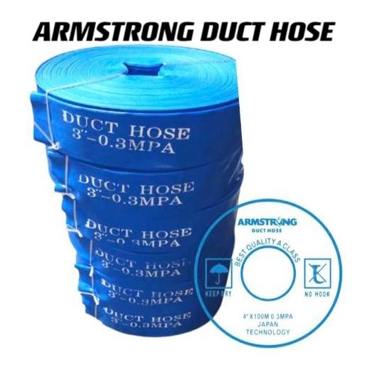 ARMSTRONG DUCT HOSE Submersible Water Pump Hose Discharge Blue Pvc 2” 3 ...