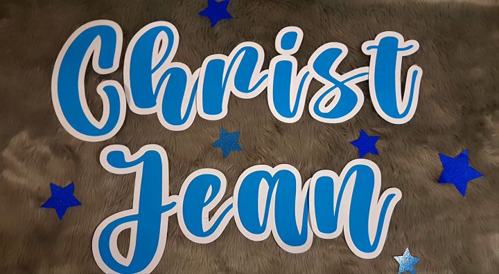 Personalized Letter Backdrop, Customized Name, Calligraphy Name ...