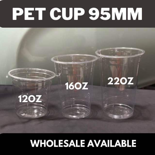 50pcs PET CUP 95mm 12oz/16oz/22oz | Lazada PH