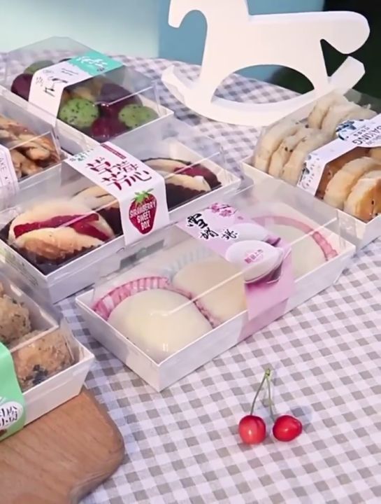 5PCS Mika Dessert Box ukuran Besar 12,4 x 16,7 CM/ KOTAK Makanan Mika ...