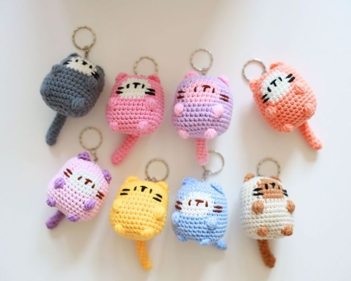 Tabby Cat keychain Crochet and couple magnet is Available | Lazada PH