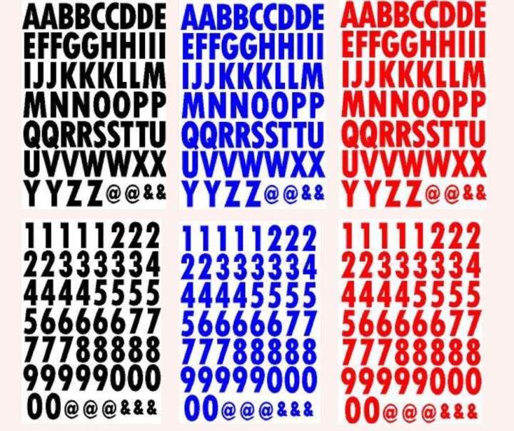 36MM PVC Waterproof Sticker ABC - Alphabet / 123 - Number (1 sheet/pack ...