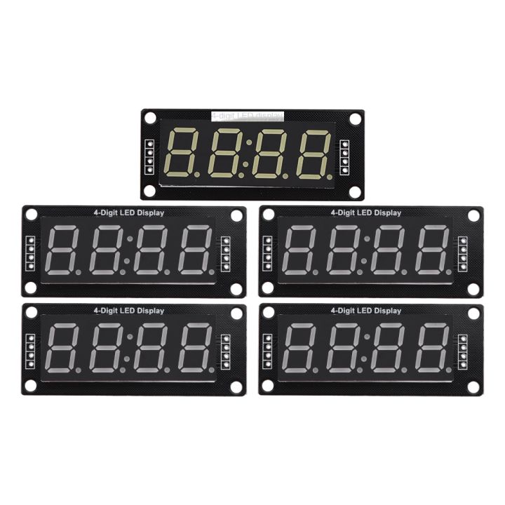 TM1637 LED Display Module 4 Digit Clock Module 7 Segment Digital Indicator Tube 0.56 Inch Glow ...