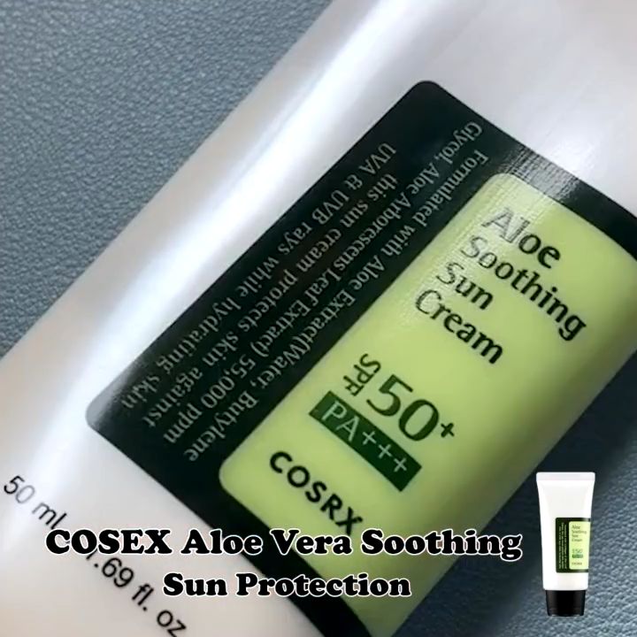 COSRX Aloe Soothing Sunscreen Cream Sunblock Cream SPF 50 PA ...