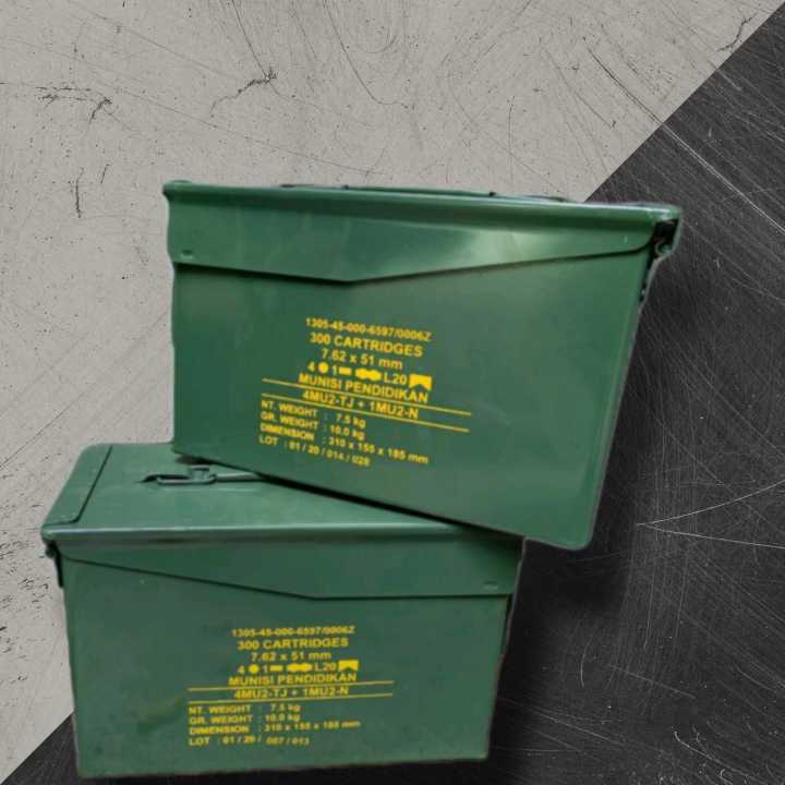 Tool box/ Kotak peluru/munisi besi perkakas pindad serbaguna | Lazada ...