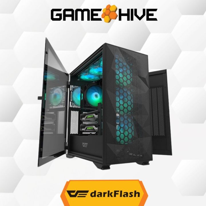 Darkflash DLX21 ATX Gaming Case Black CASING | Lazada PH