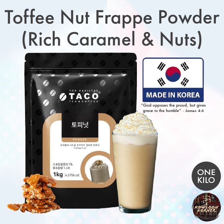 [Korea] TACO Cafe Toffee Nut Frappe Powder 1KG [Rich Caramel & Nuts ...