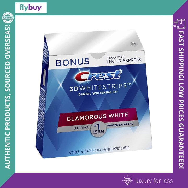 Crest 3D Whitestrips, Glamorous White, Teeth Whitening Strip Kit, 32 ...