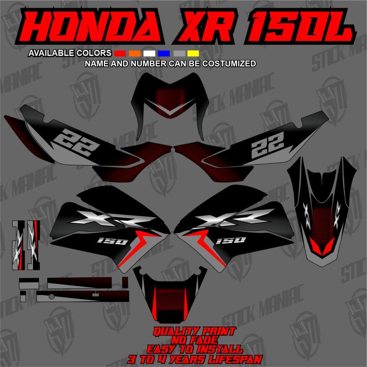 Honda XR 150L decals sticker, laminated | Lazada PH