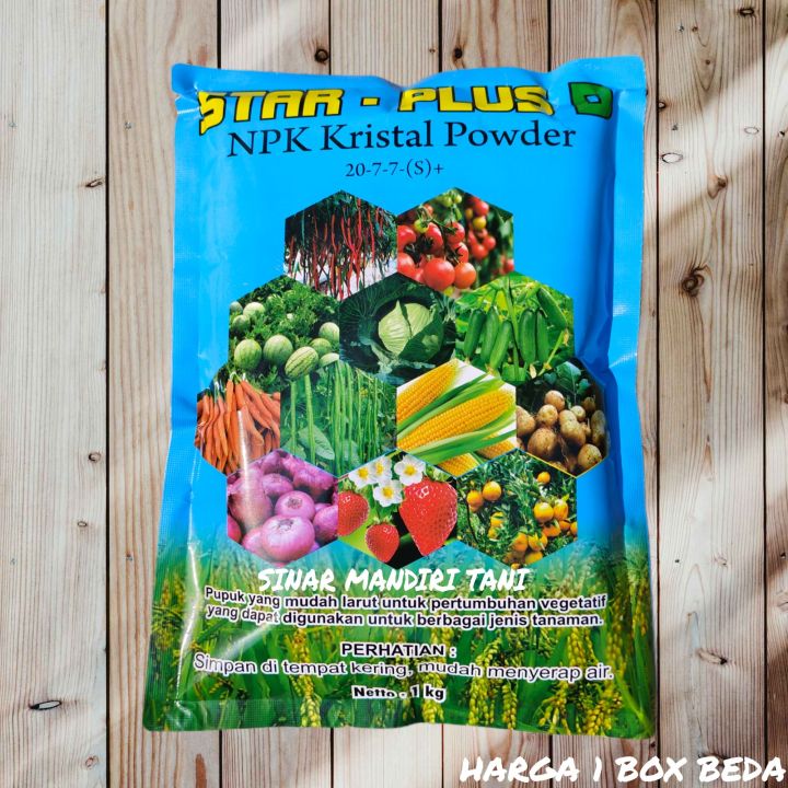 PUPUK STAR PLUS DAUN | NPK POWDER KRISTAL 20-7-7 S Larut air | Npk daun ...