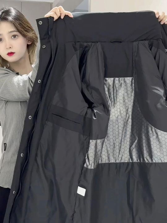 ZUKUN | Black Over-the-Knee Thicker Down Coat | Lazada PH