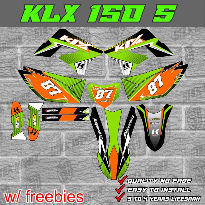 Kawasaki klx 150s decals sticker, laminated | Lazada PH