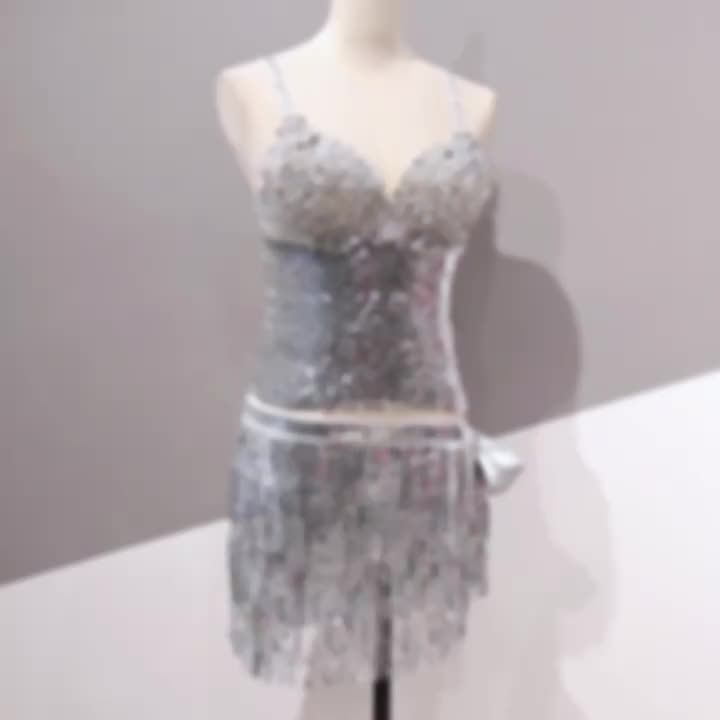 Dancing Dress Performance Costume Sequins Stage Wear Nightclub Bar ...