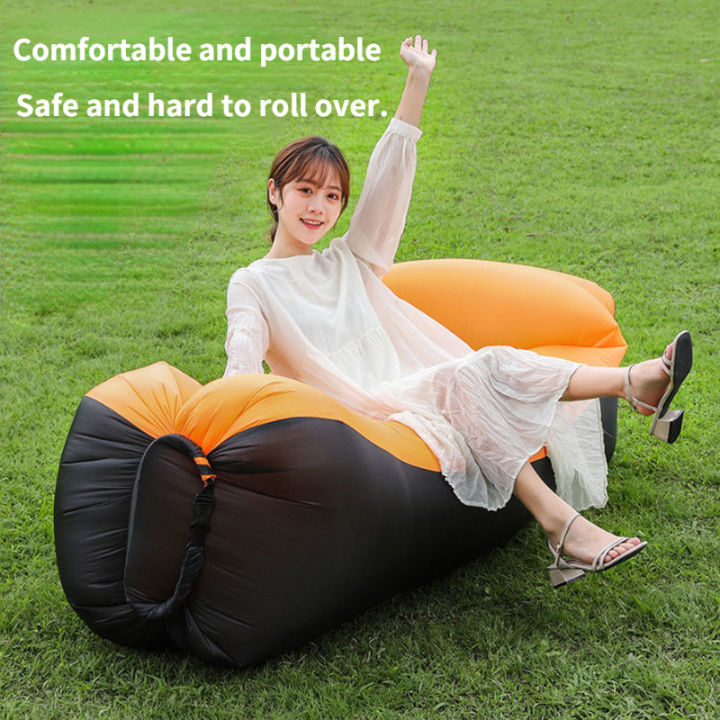 Inflatable Sleeping Bag Banana Couches Bed Portable Folding Sofa For 4265