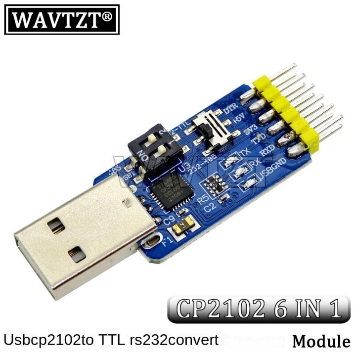 WAVTZT CP2102 USB to UART TTL RS232 USB TTL to RS485 Mutual Convert 6 ...