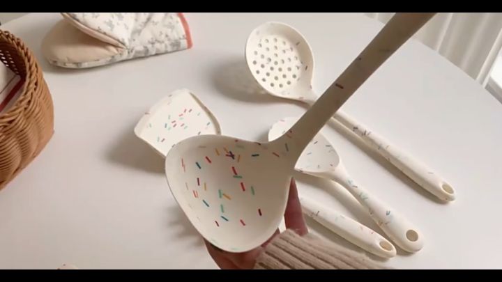 GOLIFE 9PCS Kira Silicone Kitchen Utensils Set Spatula Set Silicone ...