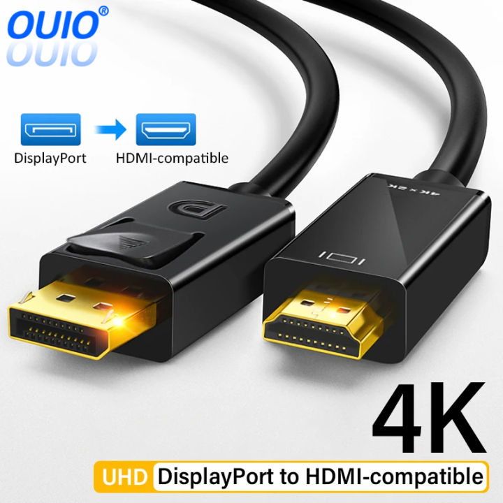 4K 2K DisplayPort to HDMI-compatible Video Audio Converter Adapter ...