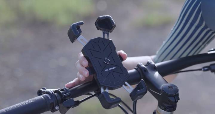 ROCKBROS Shockproof Cycling Phone Holder 360° Adjustable MTB Phone Mount Anti-vibration Anti ...