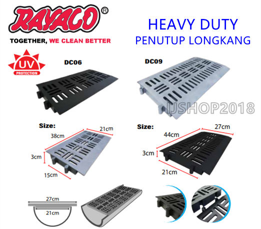 RAYACO HEAVY DUTY Drain Cover | Penutup longkang Felton / DC06 / 6"x15 ...
