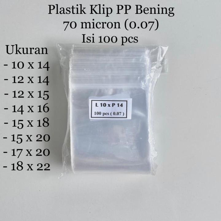PLASTIK KLIP PP BENING TEBAL 70 MICRON (0.07) | Lazada Indonesia