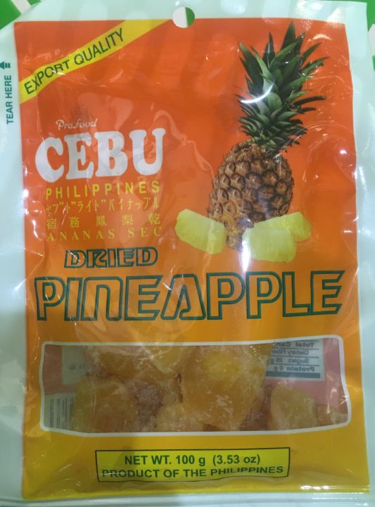 Cebu dried pineapple 100g Cebu delicacy pasalubong | Lazada PH