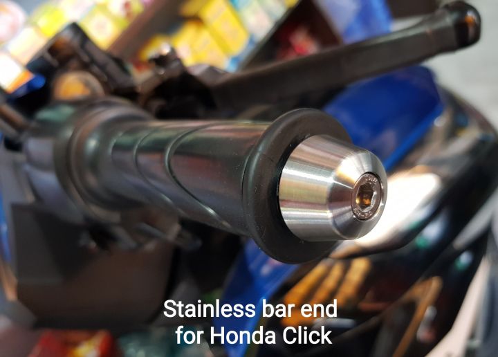 Stainless Bar End (Pair) for Honda Click 125 and 150i V1,V2 and V3 ...