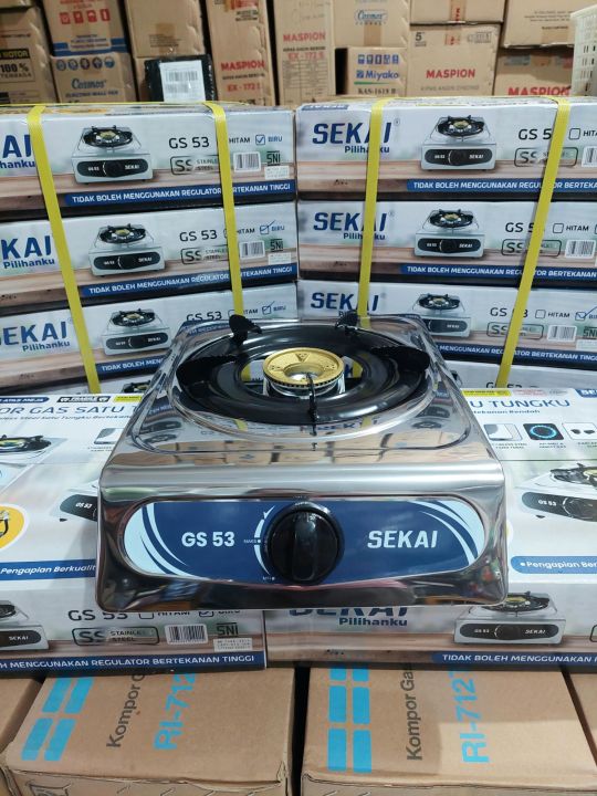 Sekai Gas Stove GS 53 SS Kompor 1 Tungu Stainless Steel | Lazada Indonesia