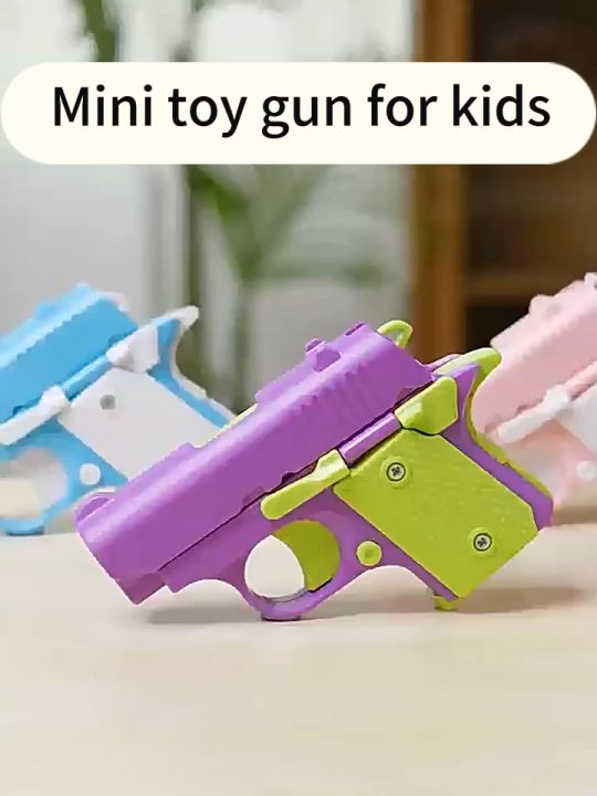1911 Mini toy gun Children's decompression toy 3D Gravity turnip knife Boys' toy pistol that won ...