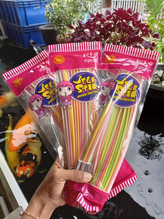 PERMEN JADUL / PERMEN JELY STIK PANJANG aneka rasa buah isi 50 pcs ...