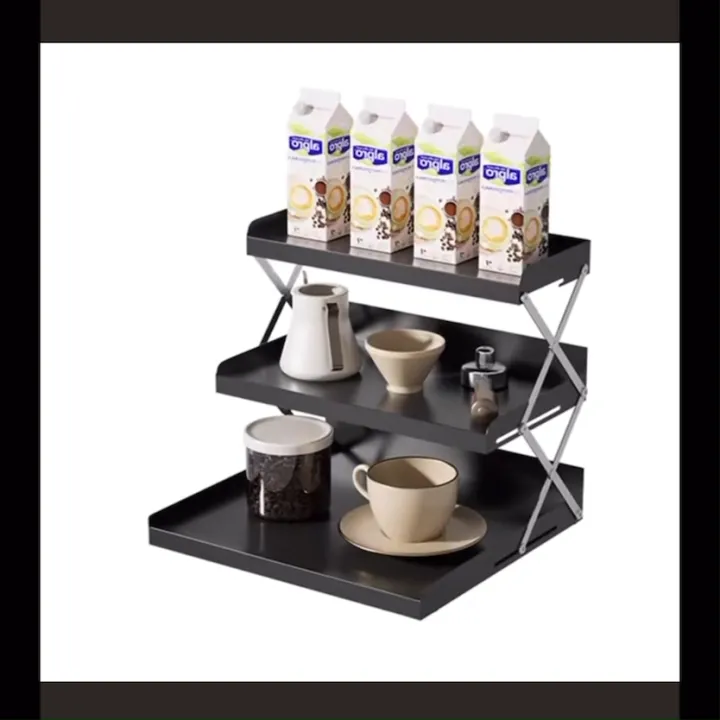 SG Stock Metal Height Adjustable and Foldable Rack Cups Stand Cups ...