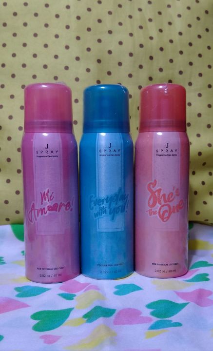 J Spray 60 ml (mi amore, everyday with you, she's the one) | Lazada PH